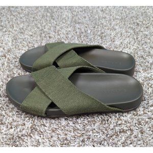 Rothy's | Shoes | Rothys The Weekend Slide Womens Green Cross Strap ...